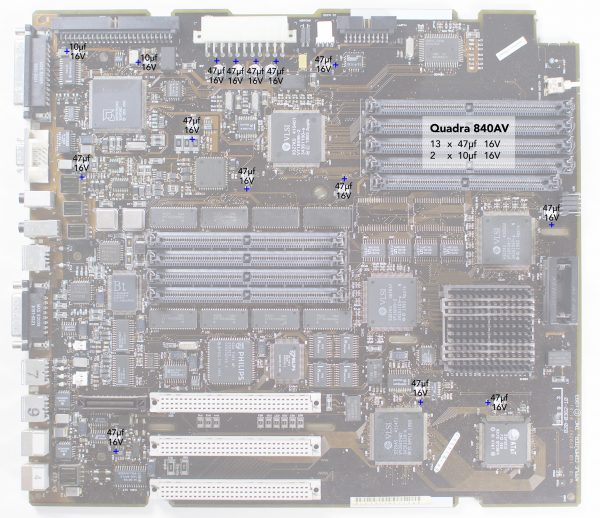Quadra 840AV recapping guide - Recap-a-Mac